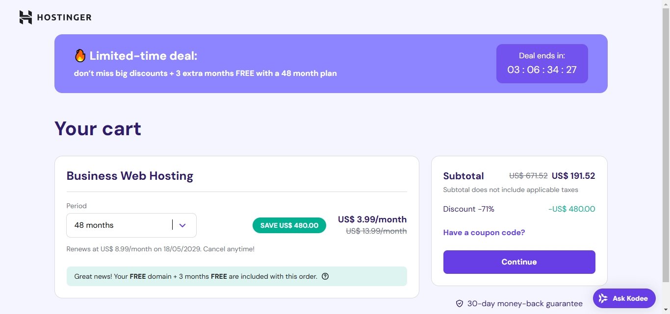 最新Hostinger主机购买和使用教程2025 - Hoan外贸建站